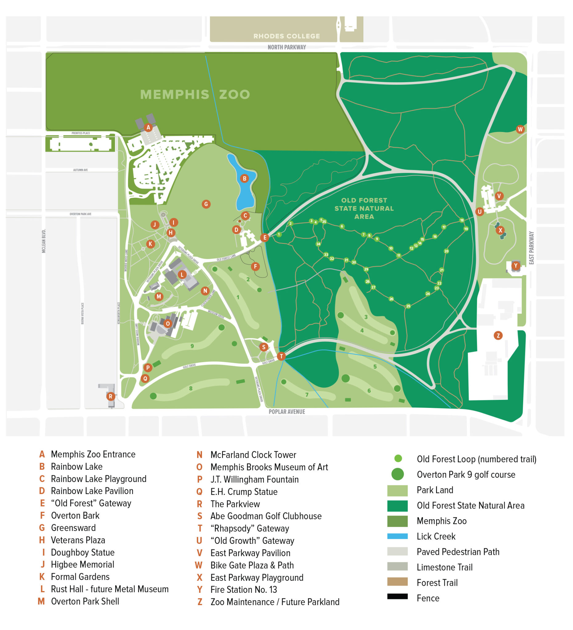 Park Map | Overton Park Conservancy